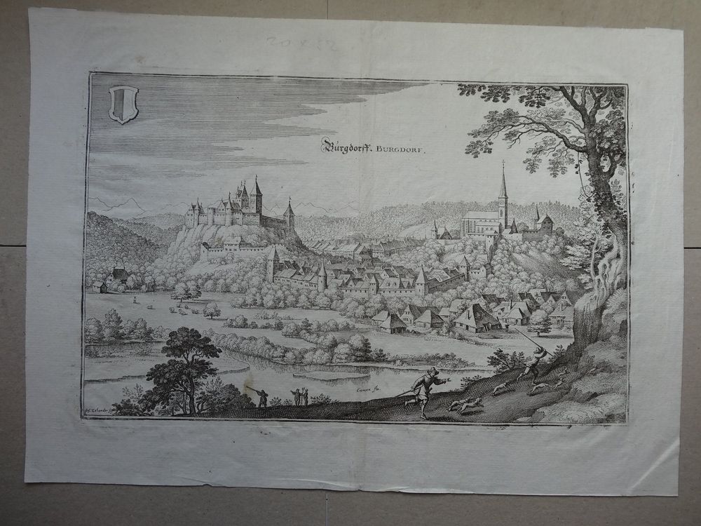 Bern Burgdorf Kupferstich von Merian um1642 SEHR RAR | Kaufen auf Ricardo