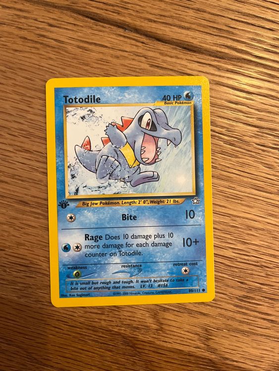 Pokemon Vintage Totodile 1 Edition ab 1.- (Neu (gemäss Beschreibung ...