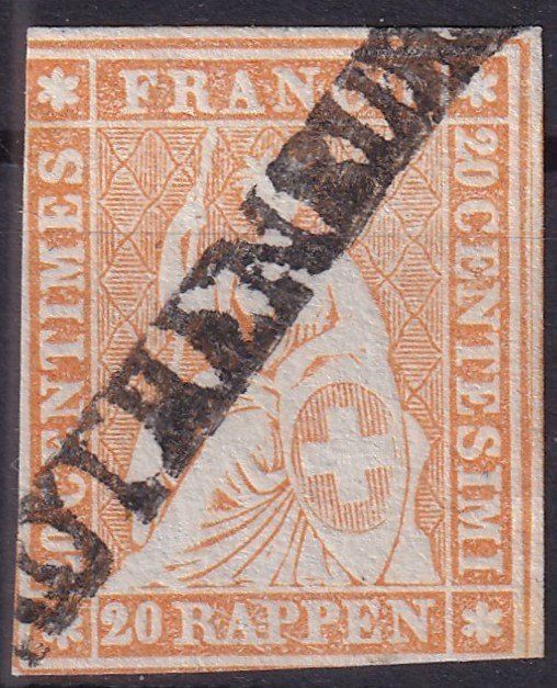 Attraktiver Strubel 25D Stabstempel "ROTHENBURG", SBK 280.- | Kaufen auf Ricardo