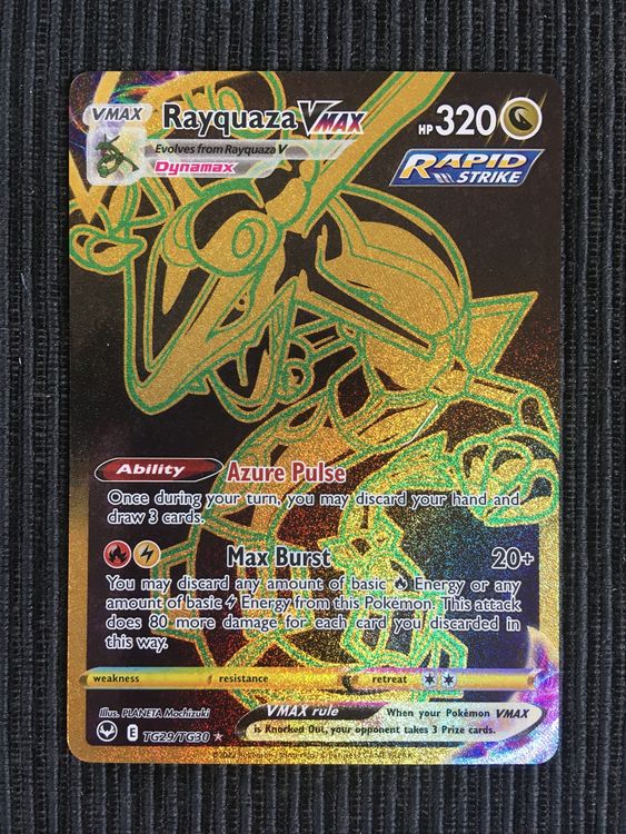 Pokemon Rayquaza Vmax Gold Silver Tempest EN (Neu (gemäss Beschreibung ...