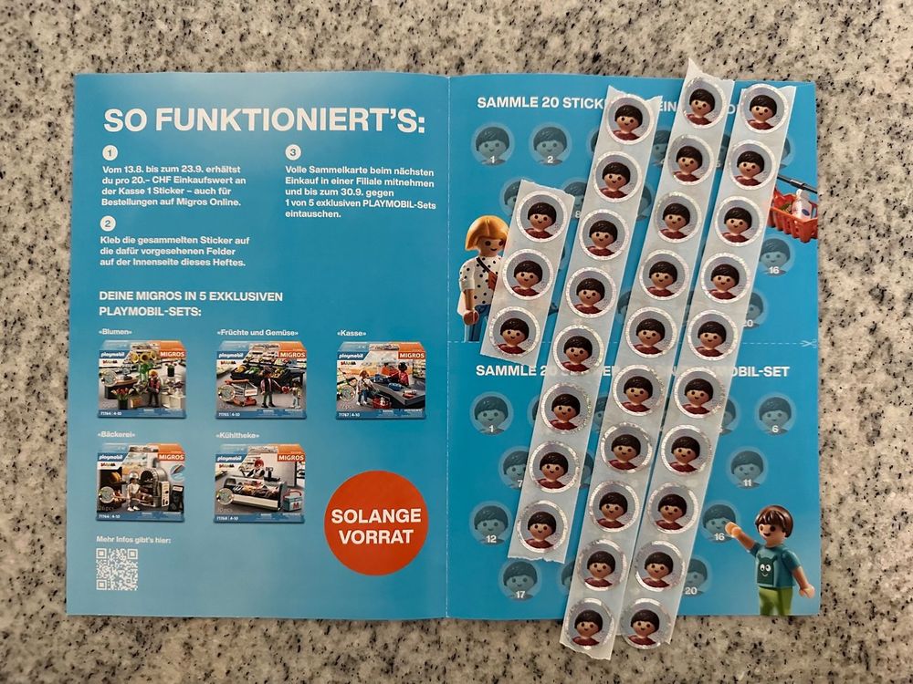 31 Migros Mania Playmobil Sticker (Neu (gemäss Beschreibung)) in ...