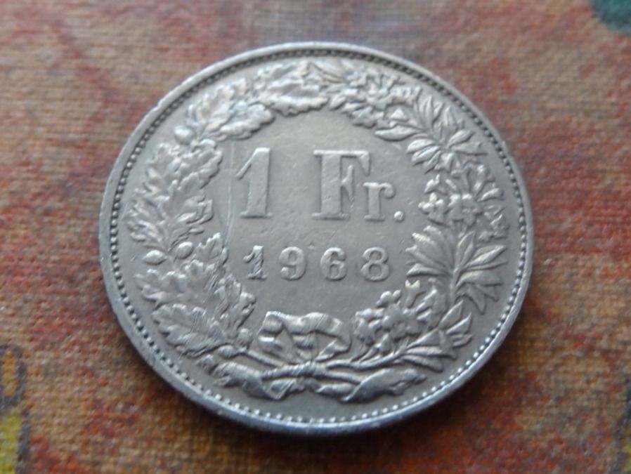 1 Fr. 1968 Sans/Ohne "B" (Gebraucht) in Romanel-sur-Lausanne für CHF 1. ...