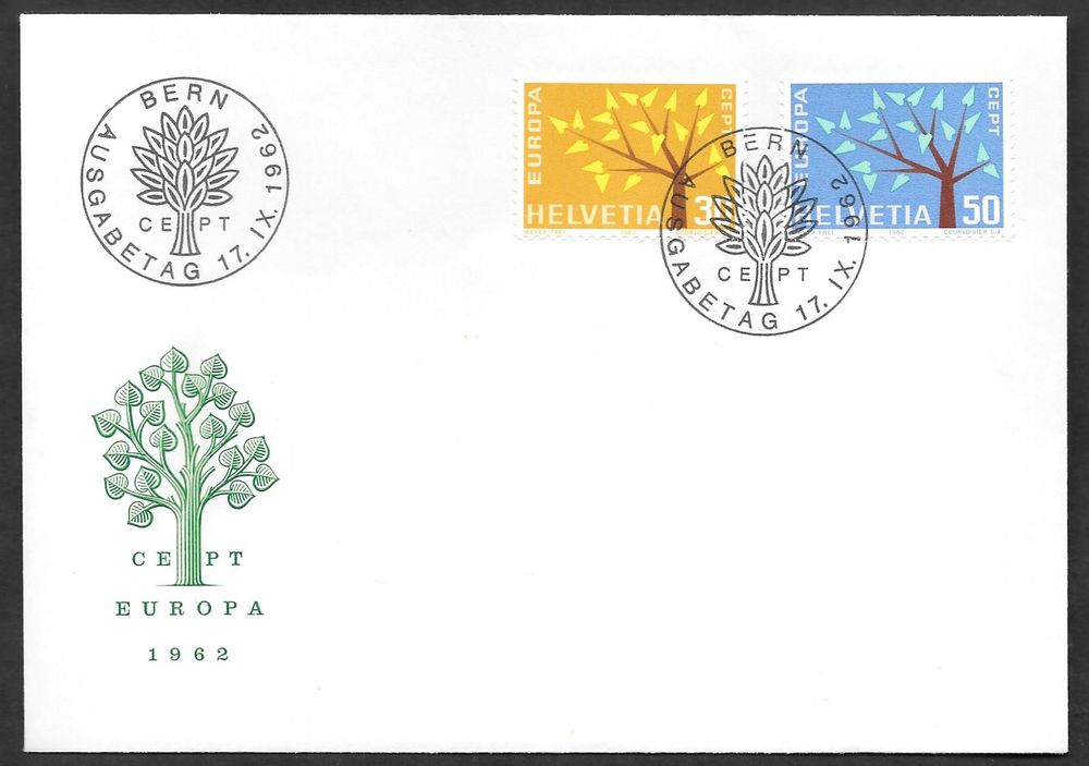 FDC Serie 389 - 390 Europamarken ET Bern 17.9.1962 (Neu (gemäss Beschreibung)) in Olten für CHF ...