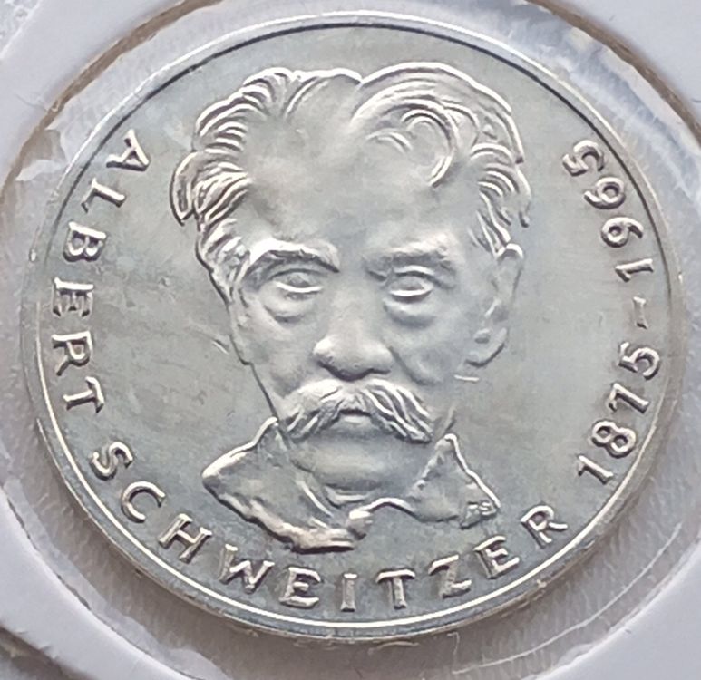 DEUTSCHLAND - BRD 1975 - 5 MARK - ALBERT SCHWEITZER - UNZ. | Kaufen auf ...