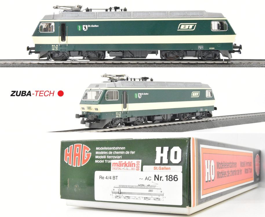 HAG 186 E-Lok Re 4/4 "St. Gallen" der BT, H0 AC Digital, OVP (Gebraucht ...