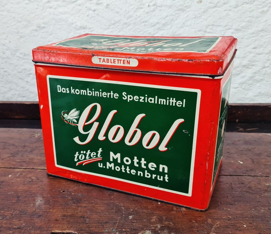 Antike Große Blechdose Dose Globol tötet Motten (Gebraucht) in Obfelden ...