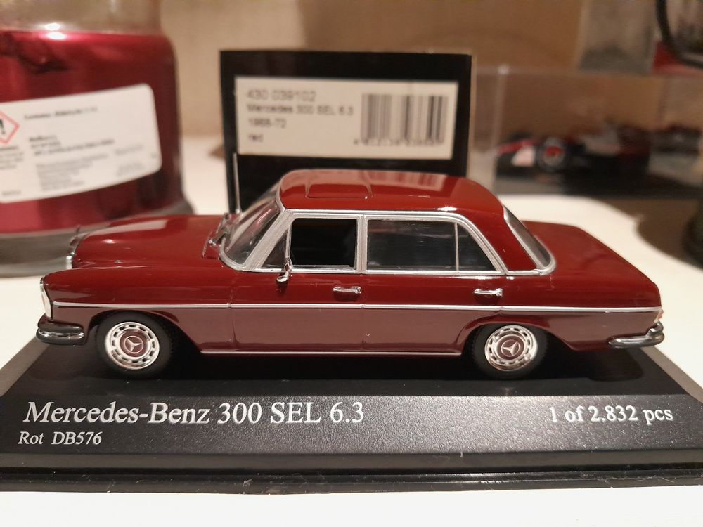 Minichamps 1:43 Mercedes 300 SEL 6.3 1968-72 N° 430 039102 (Neu und ...