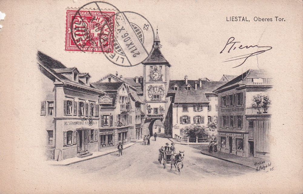 Liestal BL Oberes Tor um 1906 (Gebraucht) in Niedergesteln für CHF 6.7 ...