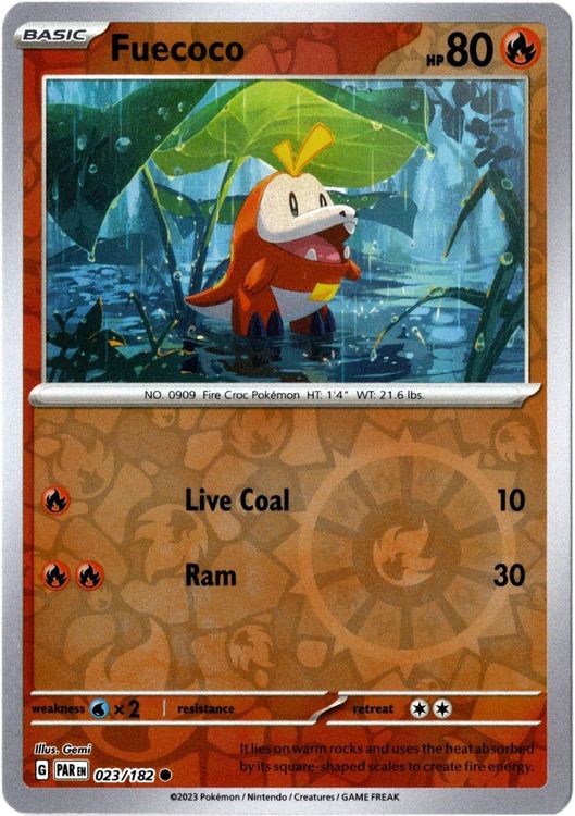 Paradox Rift Fuecoco Krokel Reverse Holo 023/182 | Kaufen auf Ricardo