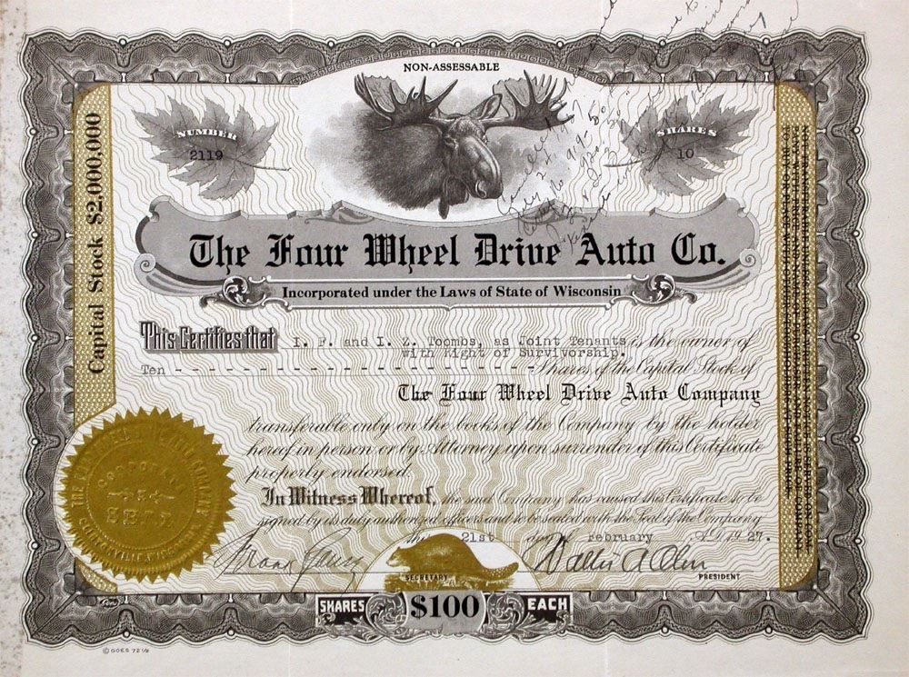 Four Wheel Drive Auto Company - 1927 (Gebraucht) in Solothurn für CHF 4 ...