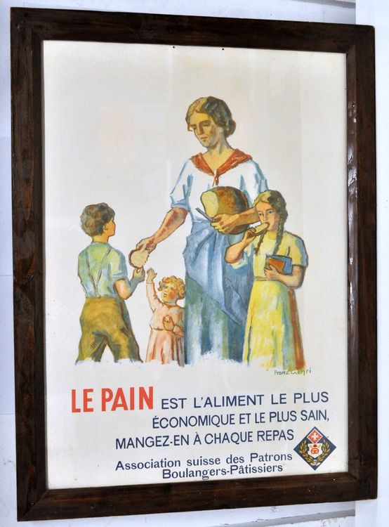 Ancien tableau publicitaire "LE PAIN est l'aliment le plus" | Kaufen ...