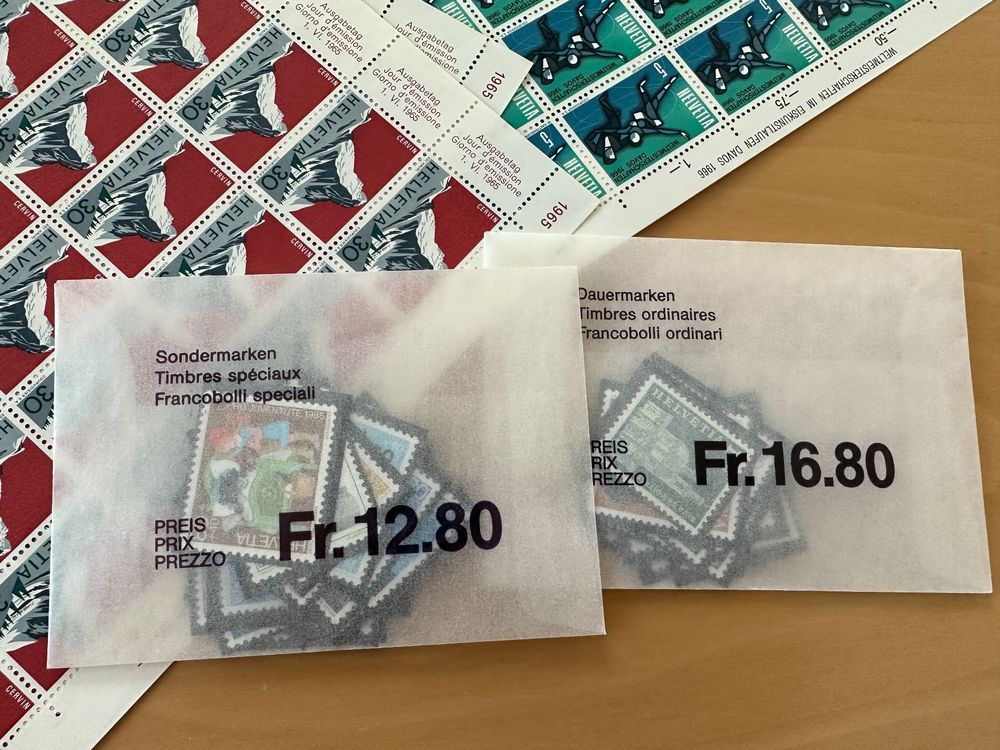 Ungestempelte Briefmarken Schweiz - Frankatur-Wert CHF 200 (Neu (gemäss Beschreibung)) in ...