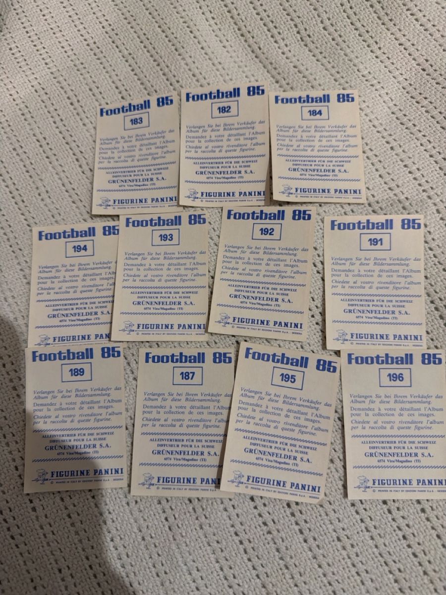 Panini Football 85 Einzelbilder, Vevey Sports, Top Zustand! (Gebraucht ...