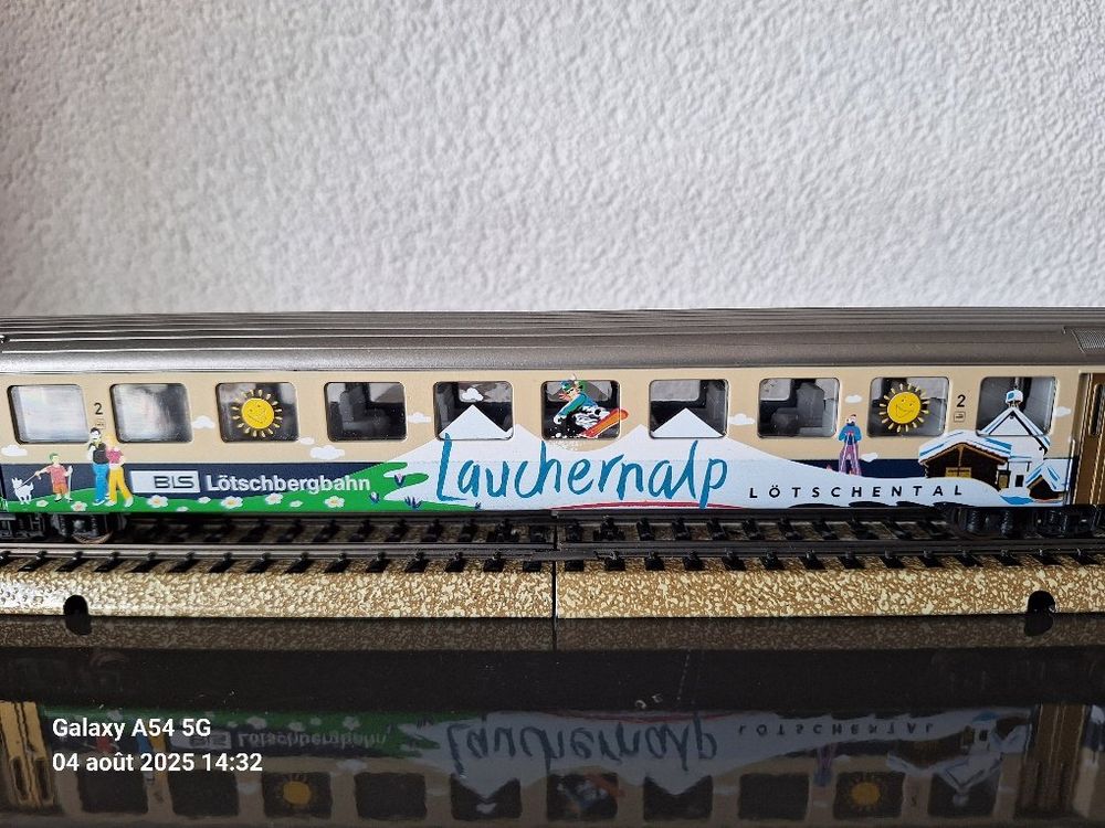 Lima HO. Voiture BLS Lauchernalp- Lötschental, 2ème classe (Neu und ...