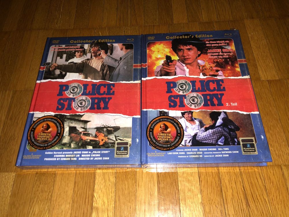 Police Story 1 & Police Story 2 - 2 MEDIABOOKS - A - UNCUT (Neu und ...