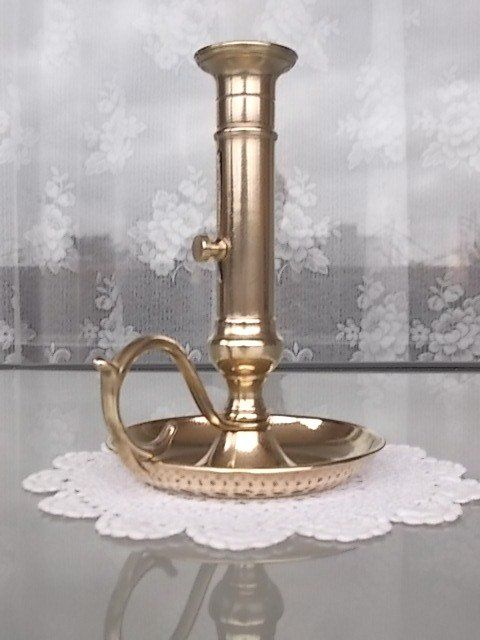 Messing Schalenkerzenständer höhenverstellbar mit Tragegriff | Kaufen auf Ricardo