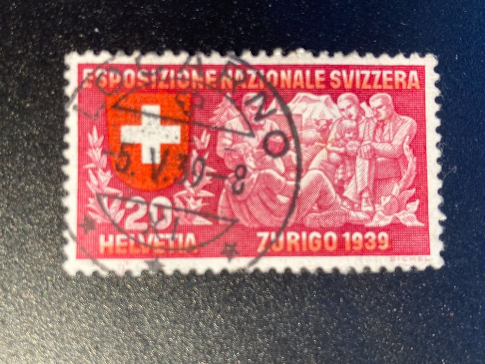 Schweiz 1939 Landi 20 Rp. it Vollstempel LOCARNO 5.V.39 (Gebraucht) in Liestal für CHF 1 – mit ...