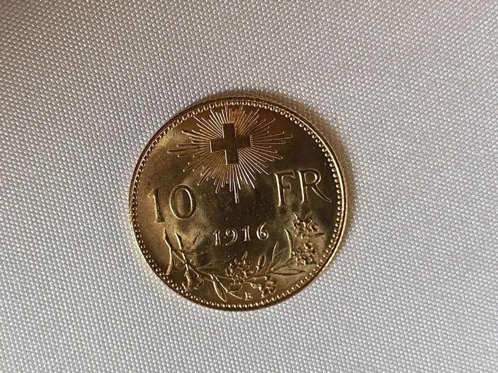 10 Fr. ~ 1916 Vreneli unz. Stgl. ~ 0.130 mio ~ Prachtstück | Kaufen auf Ricardo