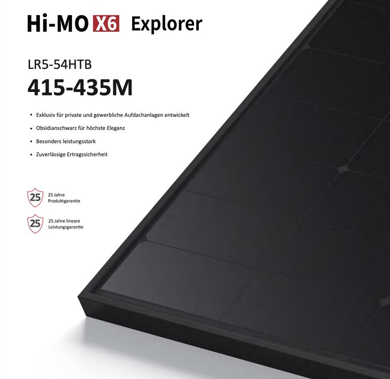 Longi Solar LR5-54HTB-435M 435 Watt Solarmodul Photovoltaik (Neu ...