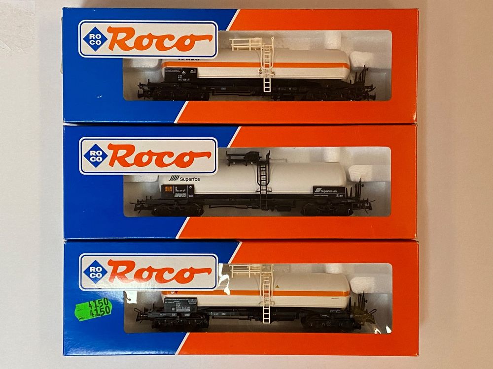 3 x Roco (H0 GS) DB/DSB vierachsige Kesselwagen (Gebraucht) in Zürich ...