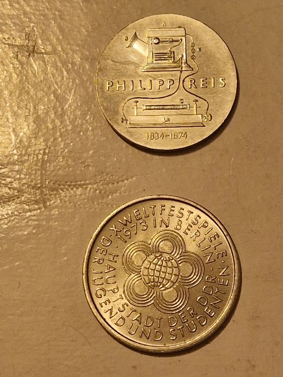 2 DDR Silbermünzen aus der ehemaligen DDR (Gebraucht) in Jona für CHF 5 ...