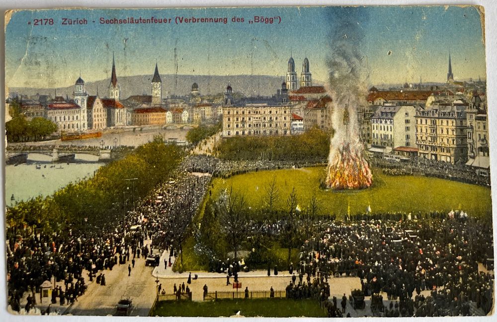 ZÜRICH - SECHSELÄUTENFEUER (VERBRENNUNG DES " BÖGG " 1922 (Gebraucht ...