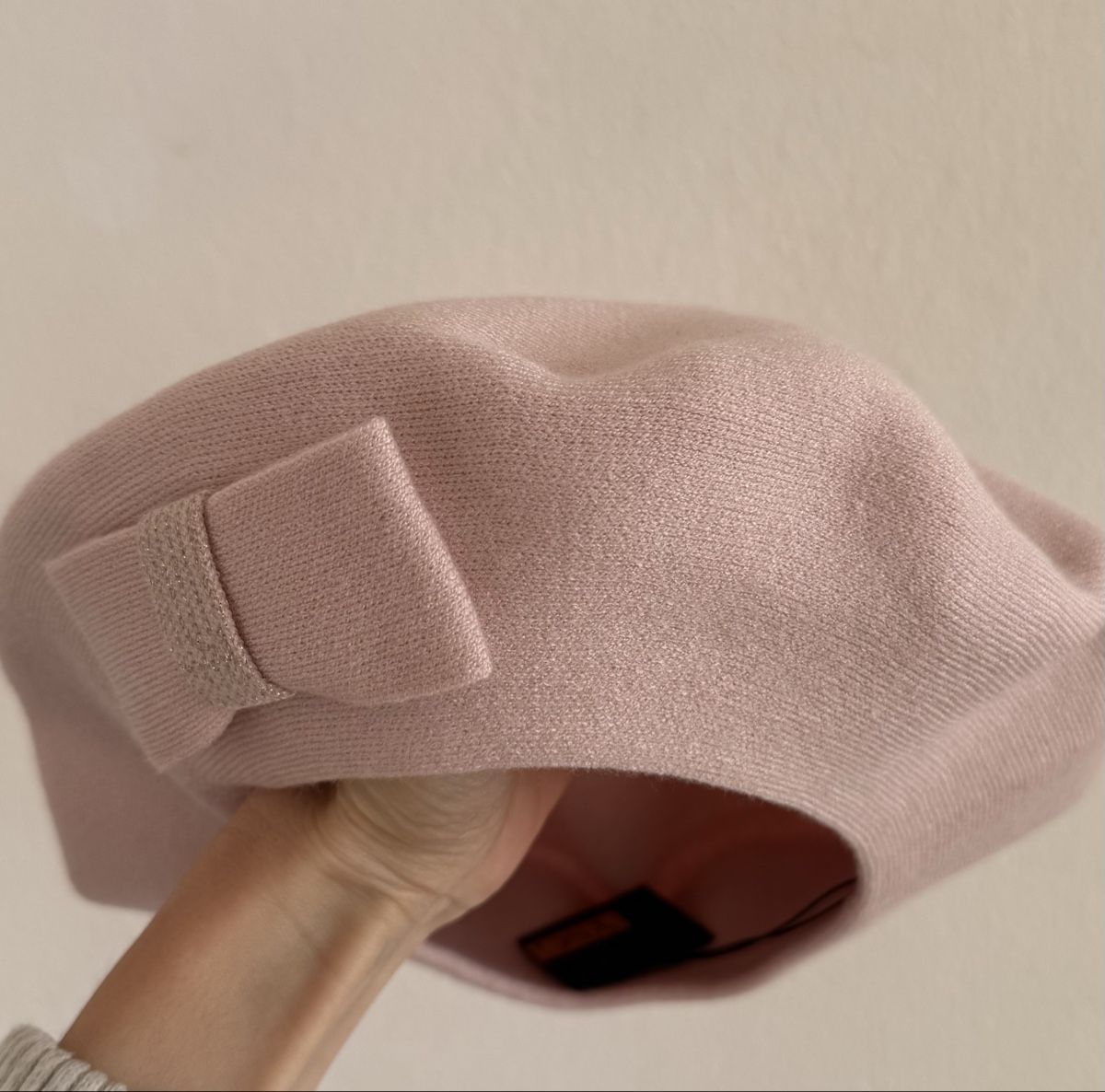 Superbe béret rose poudré avec noeud, neuf ! 🎀 (Neuf avec emballage d ...