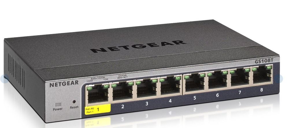 GS108Tv2 – 8-Port Gigabit Ethernet Switch mit 1 PD Port (Gebraucht) in ...