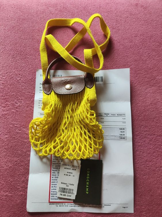 Verkaufen Longchamp Le Pliage Filet xs Jaune | Kaufen auf Ricardo