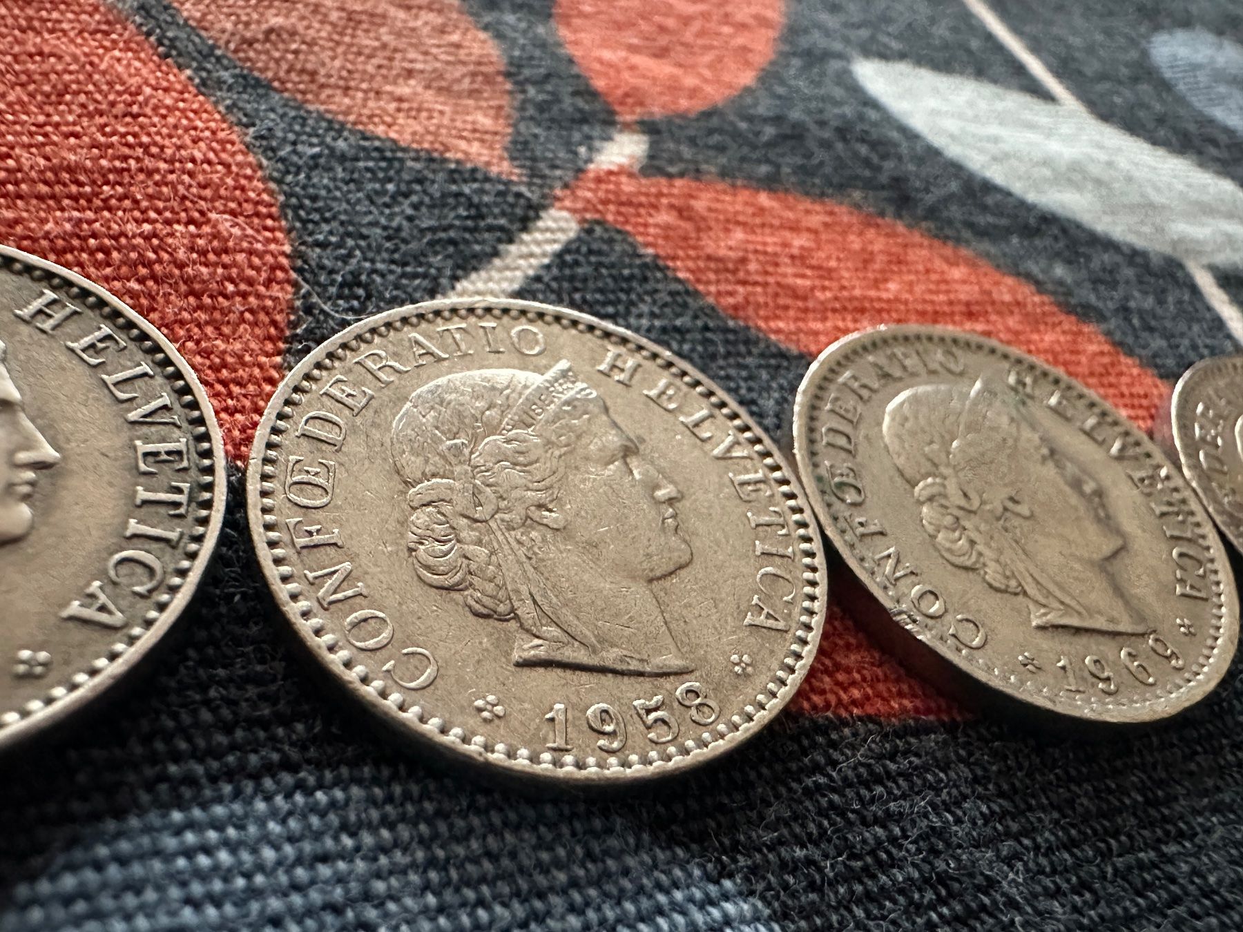 Vintage Swiss Franc Coins Collection, 1939 to 1986 (Gebraucht) in ...