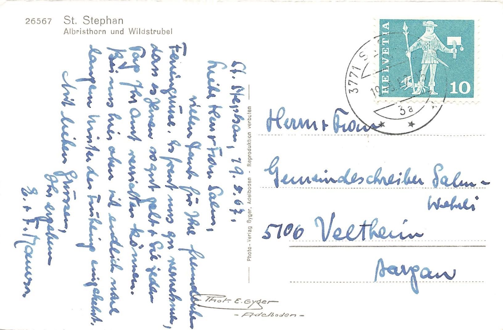 St. Stephan (BE) – Blick auf Albristhorn und Wildstrubel (Usato) a ...