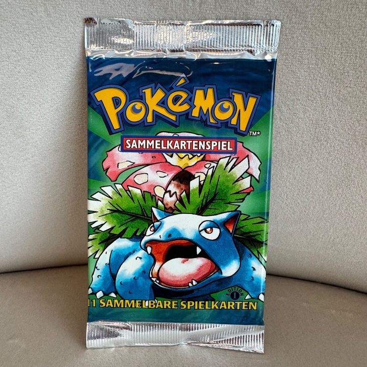 Pokemon Base Set 1.Edition sealed Booster Pack DE ungeöffnet (Neu und ...