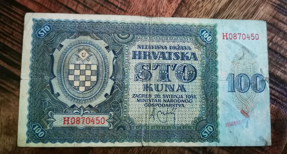 Kroatien 100 Kuna 1941 (Gebraucht) in Rotkreuz für CHF 14.9 – mit Lieferung auf Ricardo kaufen