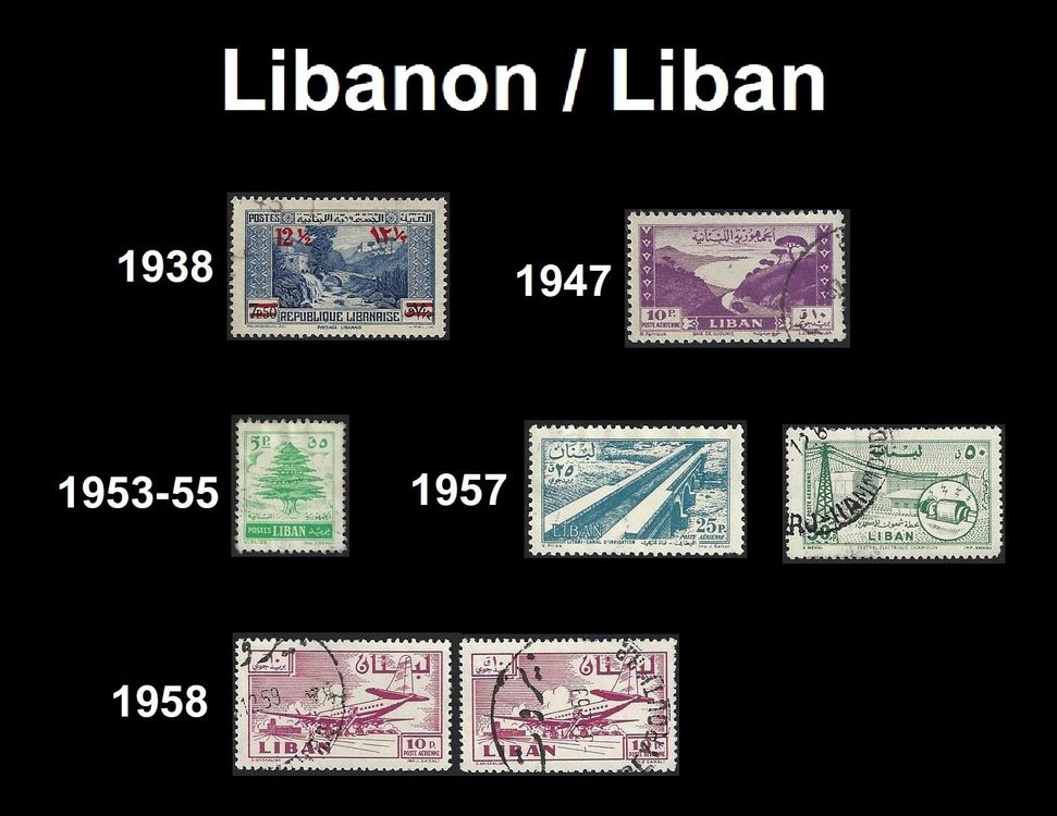Libanon / Liban 1938 – 1958, tolles Lot Briefmarken | Kaufen auf Ricardo