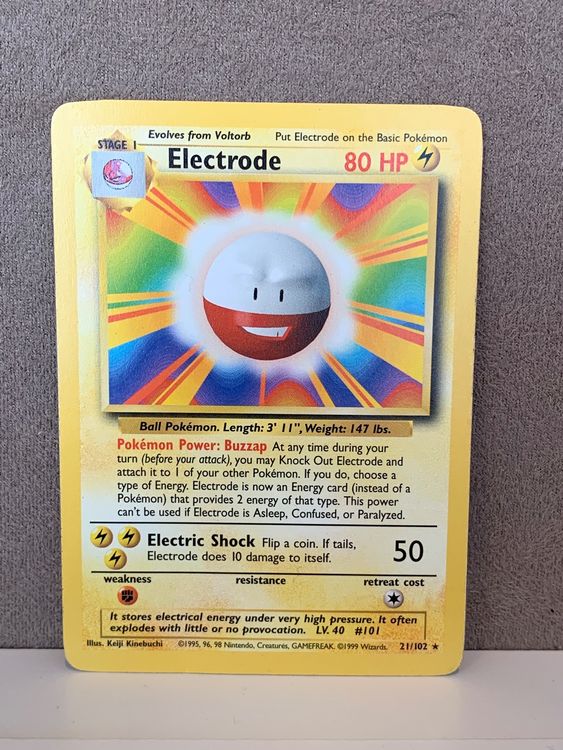 21/102 Electrode Lektroball Rare ENG Pokemon Base Set | Kaufen auf Ricardo