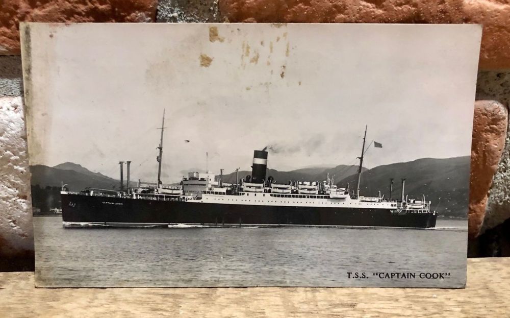 Alte Foto Postkarte „T.S.S. Captain Cook“ 16.2.52 - England (Gebraucht ...