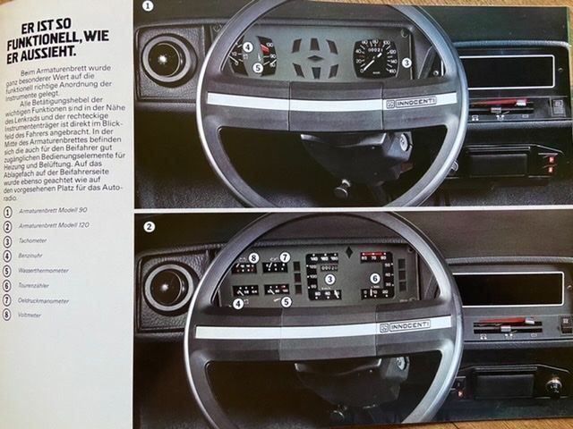 MINI INNOCENTI BERTONE 90 - 120 Prospekt 1977 brochure CH-dt | Kaufen ...