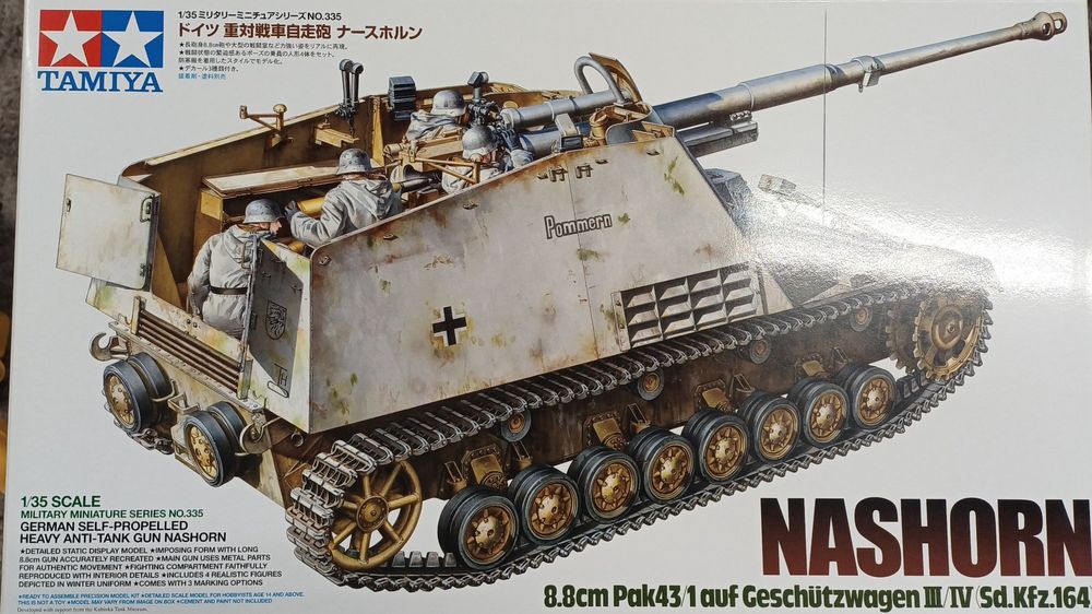 Tamiya 35335 Nashorn 8.8cm Pak43/1 auf Geschützwagen III/IV( (Neu und ...