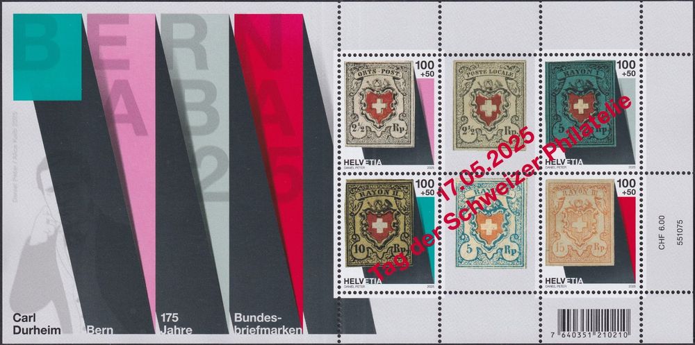 2025, BERNABA alle 5 Zierbögen ** postfrisch, 14-17.05.2025 (Gebraucht ...
