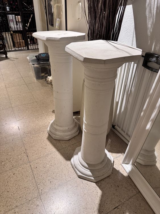Säule/Podest Weiss fuer Innen- & Aussengebrauch, 2 Stk. (Gebraucht) in ...