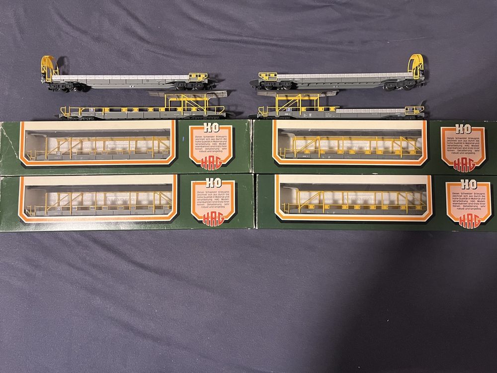 HAG Autoverladewagen BLS Nr. 370/371, HO, 4 Stuck, komplett (Gebraucht ...