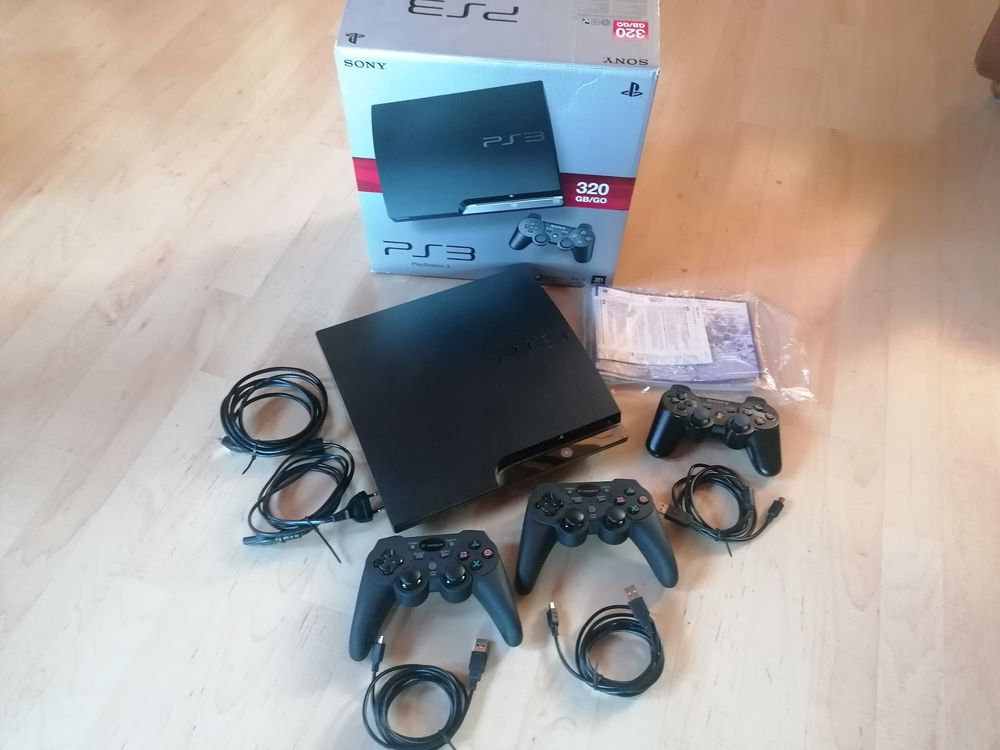 PS3 320GB im Set mit 3 Controller und 38 Spielen | Kaufen auf Ricardo