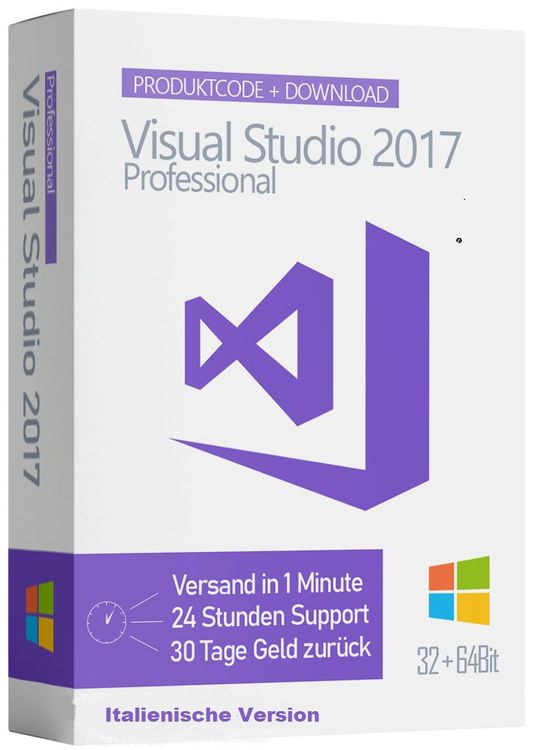 Visual Studio 2017 Professional- Italy Version - 32 & 64 Bit (Gebraucht ...