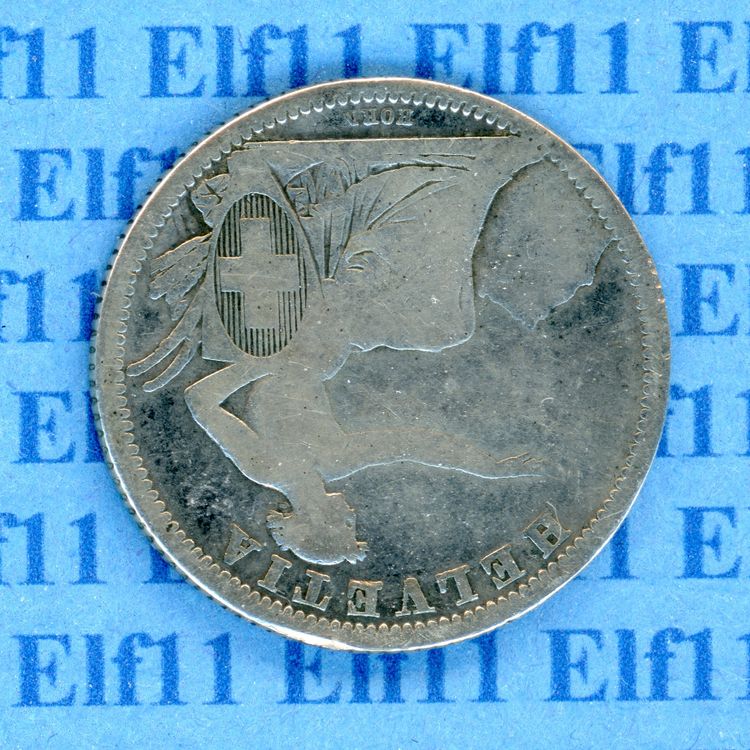 CHF___1.00 1860 s-ss 1 Franken (Gebraucht) in Widnau für CHF 165 – mit Lieferung auf Ricardo kaufen