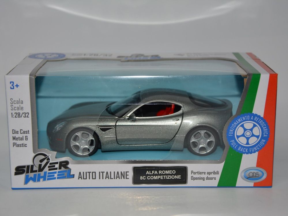 Alfa Romeo 8C Competizione , Silver Wheel , 1:28/32 (Neu und ...