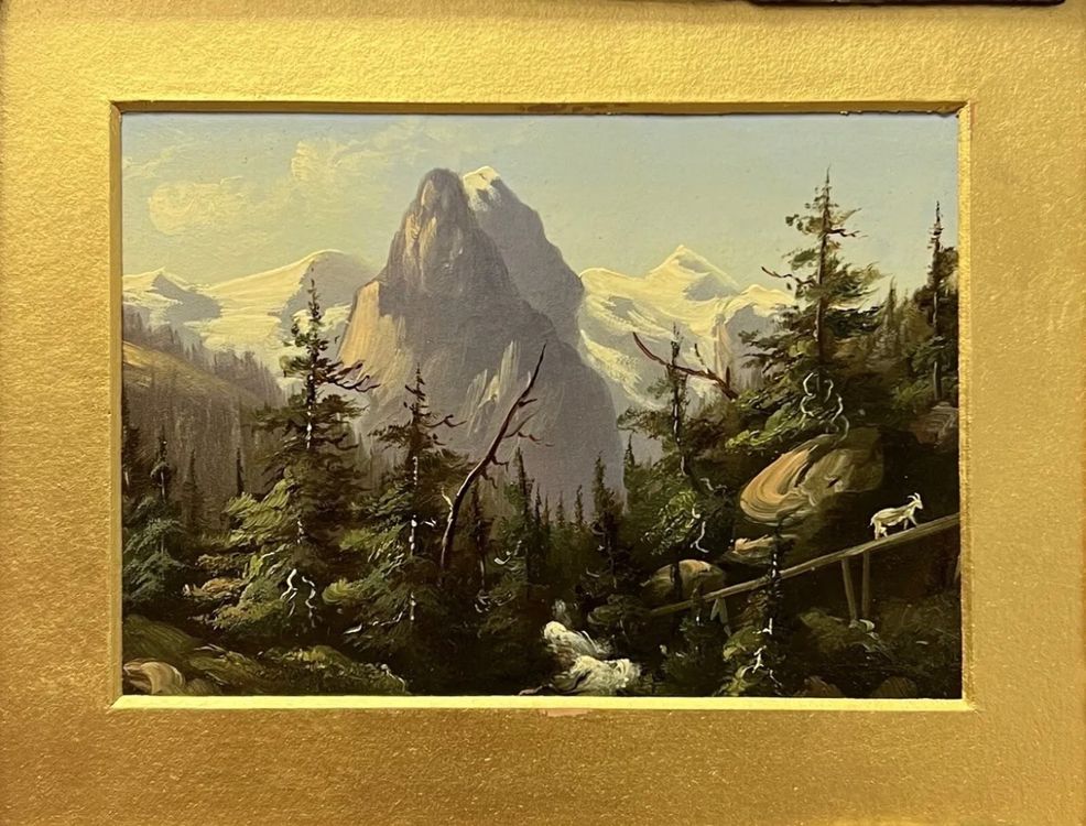 ALEXANDRE CALAME 19. JAHRHUNDERT ANTIKES ÖLGEMÄLDE um 1850 (Gebraucht ...