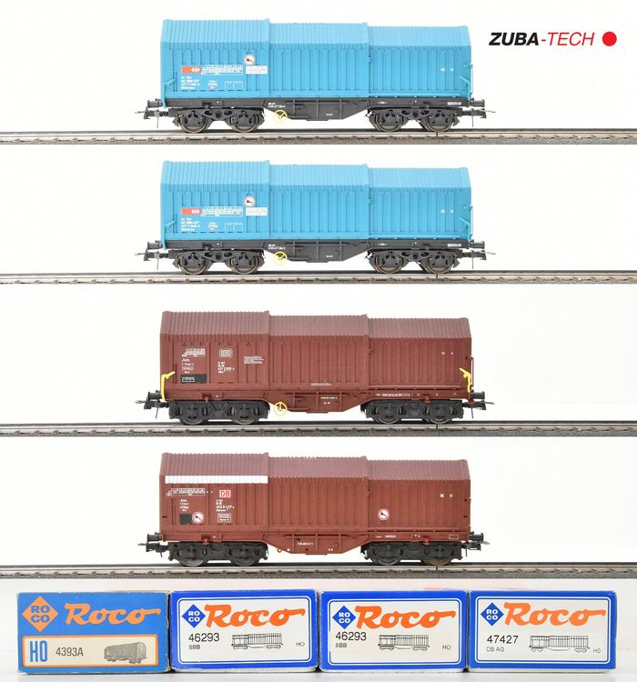 Roco 4x Teleskophaubenwagen der SBB H0, WS mit OVP (Gebraucht) in St. Gallen für CHF 49 – mit ...