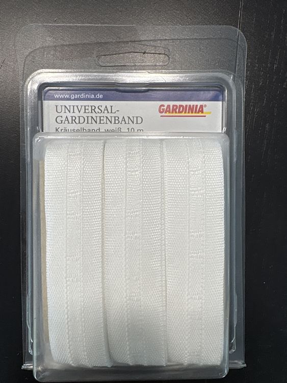 Gardinia Universal-Gardinenband, Kräuselband, weiss, 10 m (Neu und originalverpackt) in Anglikon ...