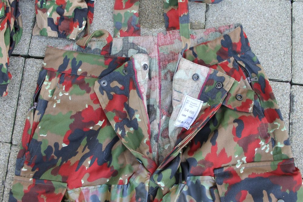 Tarnanzug Mod. 70 CH Armee, Hose Gr. 54-88 und Jacke Gr. 52 | Kaufen ...