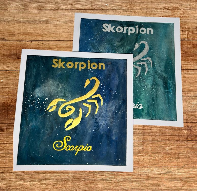 Handgemachte Geburtstagskarte Sternzeichen Skorpion (Neu und originalverpackt) in Hitzkirch für ...